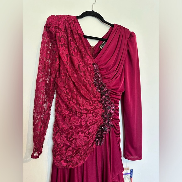 Filigree | Dresses | Nwt Vtg 8s Filigree Burgundy Lace And Embellished ...